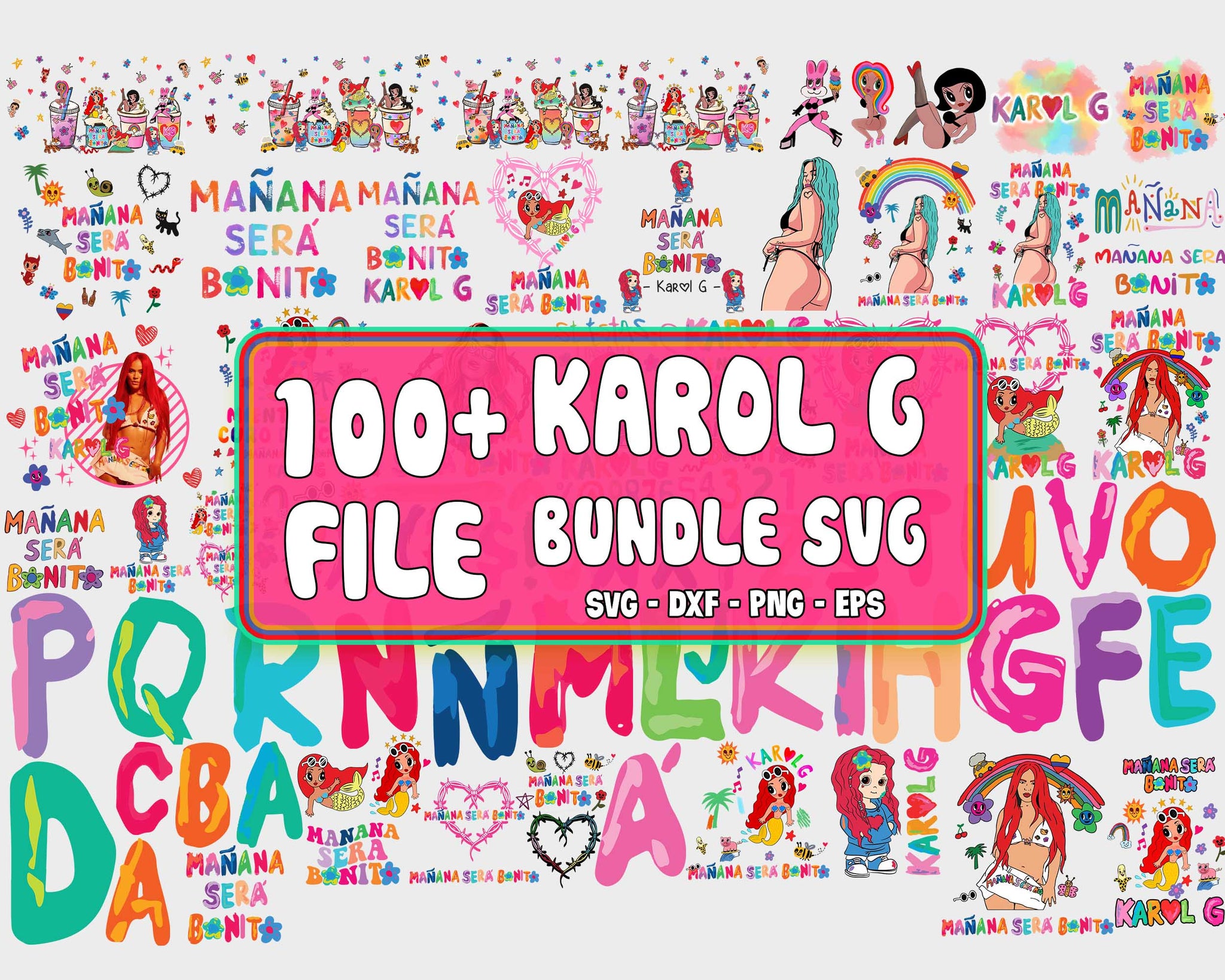Karol G PNG bundle, Mañana Sera Bonito PNG ,100+ file Karol G Mañana S ...