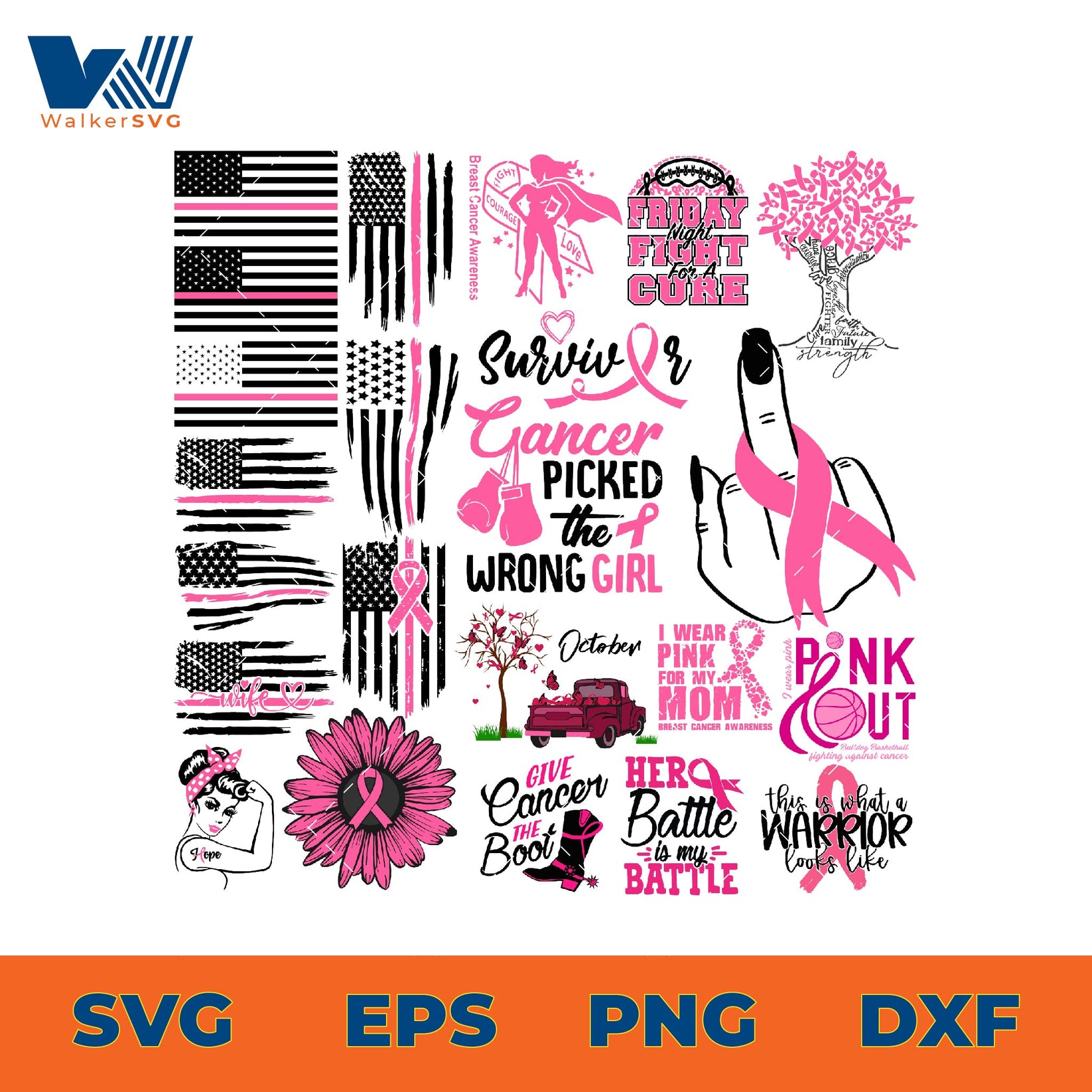 Breast Cancer Awarenesss SVG Bundle – Zerosvg